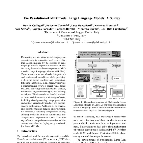 The Revolution of Multimodal Large Language Models: A Survey - ACL Anthology
