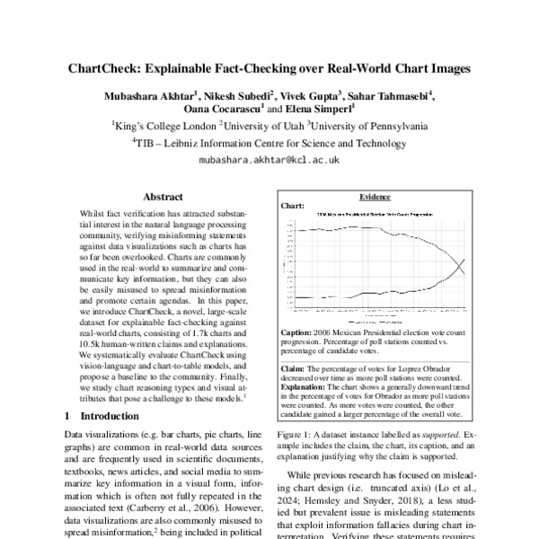 ChartCheck: Explainable Fact-Checking over Real-World Chart Images ...