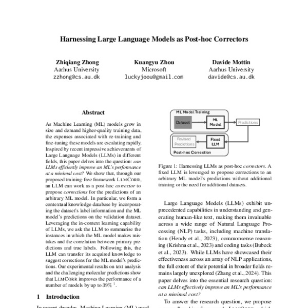 Harnessing Large Language Models as Post-hoc Correctors - ACL Anthology