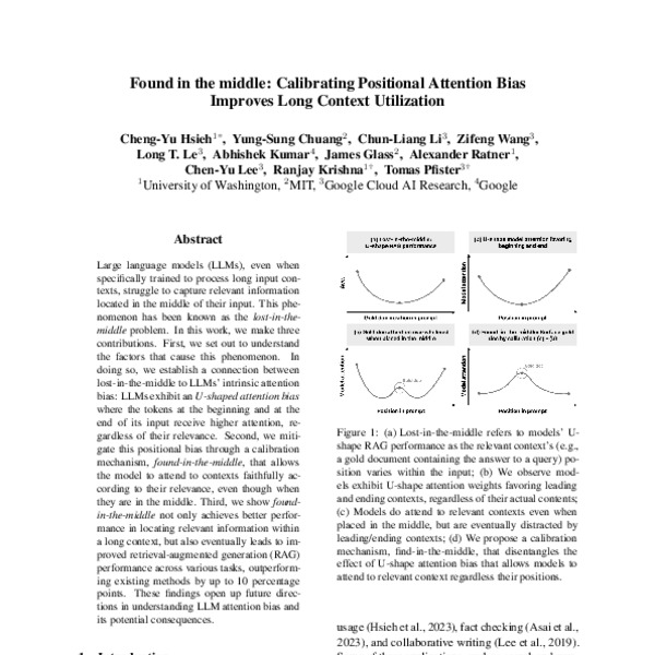 Found in the middle: Calibrating Positional Attention Bias Improves Long Context Utilization ...