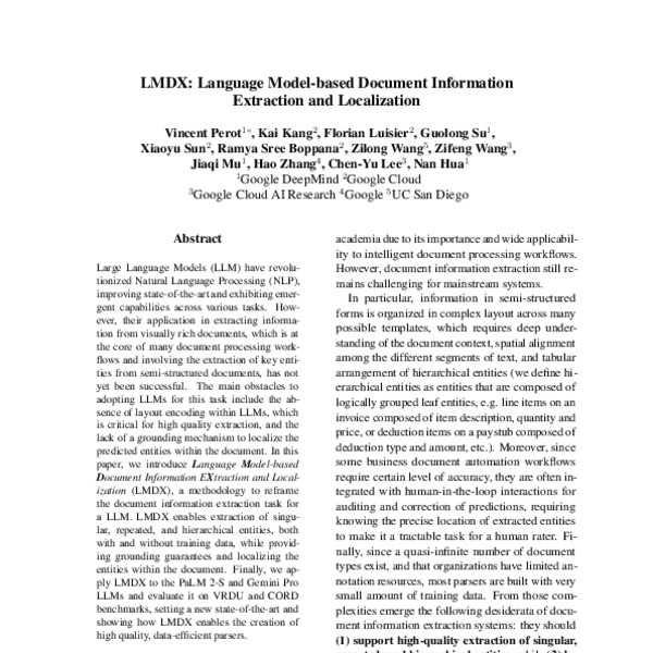LMDX: Language Model-based Document Information Extraction and Localization - ACL Anthology