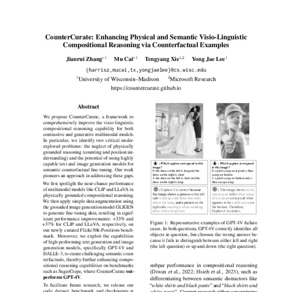 CounterCurate: Enhancing Physical and Semantic Visio-Linguistic Compositional Reasoning via ...