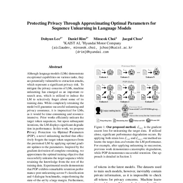Protecting Privacy Through Approximating Optimal Parameters For Sequence Unlearning In Language