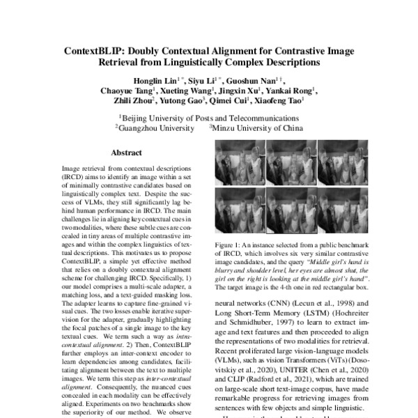 ContextBLIP: Doubly Contextual Alignment for Contrastive Image ...
