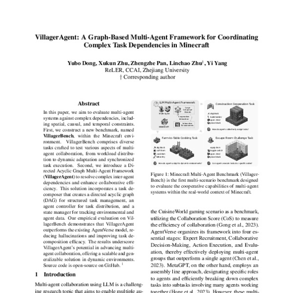 VillagerAgent: A Graph-Based Multi-Agent Framework for Coordinating ...