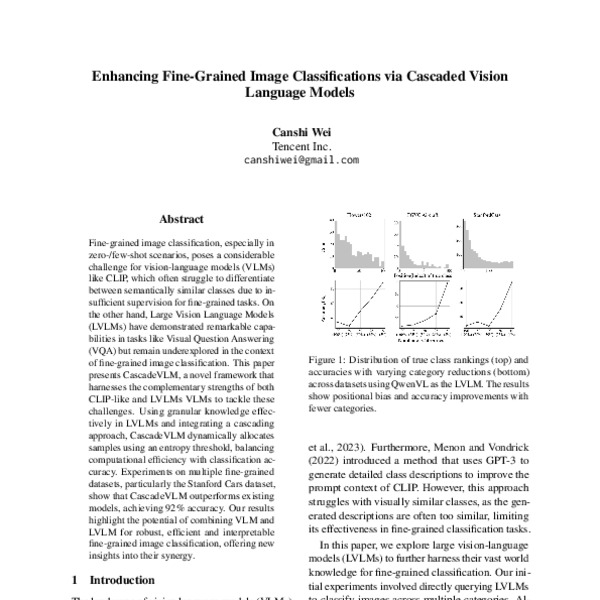 Enhancing Fine-Grained Image Classifications via Cascaded Vision Language Models - ACL Anthology