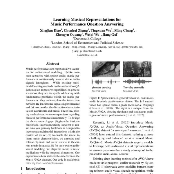 Learning Musical Representations for Music Performance Question Answering - ACL Anthology
