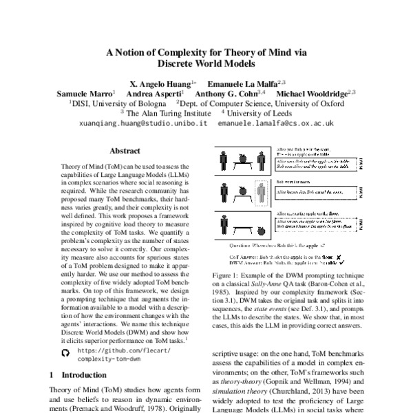 A Notion of Complexity for Theory of Mind via Discrete World Models ...
