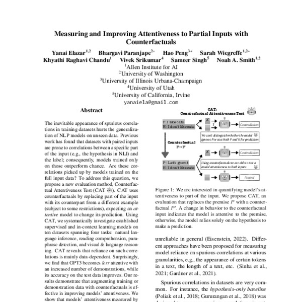 Measuring and Improving Attentiveness to Partial Inputs with Counterfactuals - ACL Anthology