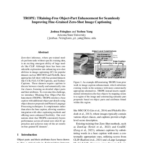 TROPE: TRaining-Free Object-Part Enhancement for Seamlessly Improving Fine-Grained Zero-Shot ...