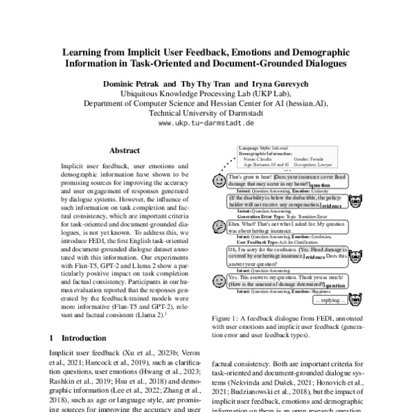 Learning From Implicit User Feedback Emotions And Demographic Information In Task Oriented And