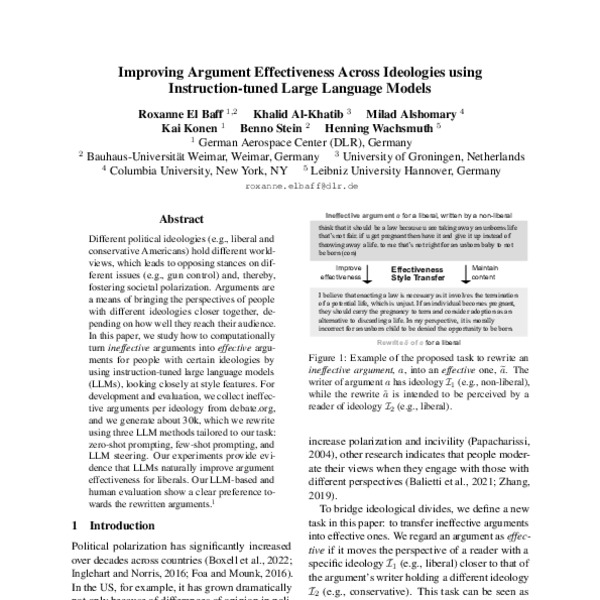 Improving Argument Effectiveness Across Ideologies using Instruction-tuned Large Language Models ...