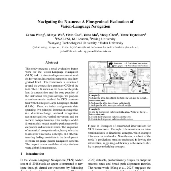 Navigating the Nuances: A Fine-grained Evaluation of Vision-Language Navigation - ACL Anthology