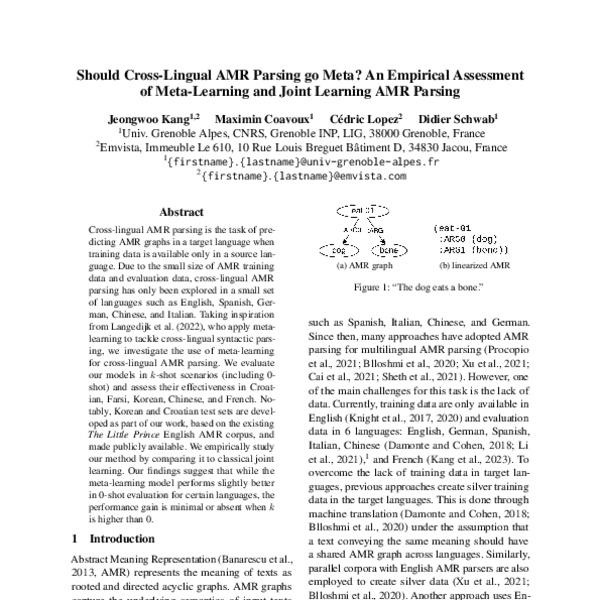 Should Cross-Lingual AMR Parsing go Meta? An Empirical Assessment of Meta-Learning and Joint ...