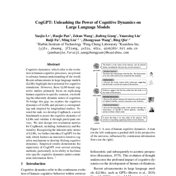 Coggpt Unleashing The Power Of Cognitive Dynamics On Large Language