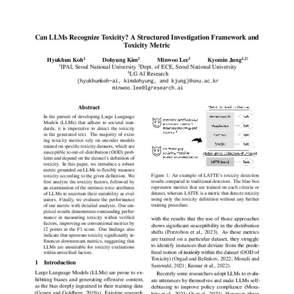 Can LLMs Recognize Toxicity? A Structured Investigation Framework and Toxicity Metric - ACL ...