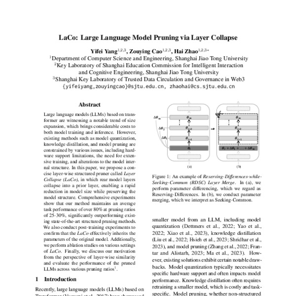 Laco Large Language Model Pruning Via Layer Collapse Acl Anthology