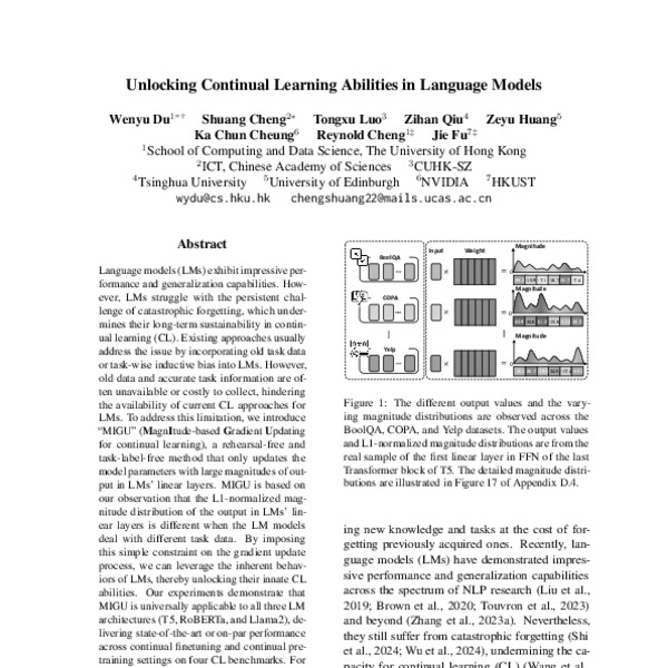 Unlocking Continual Learning Abilities in Language Models - ACL Anthology