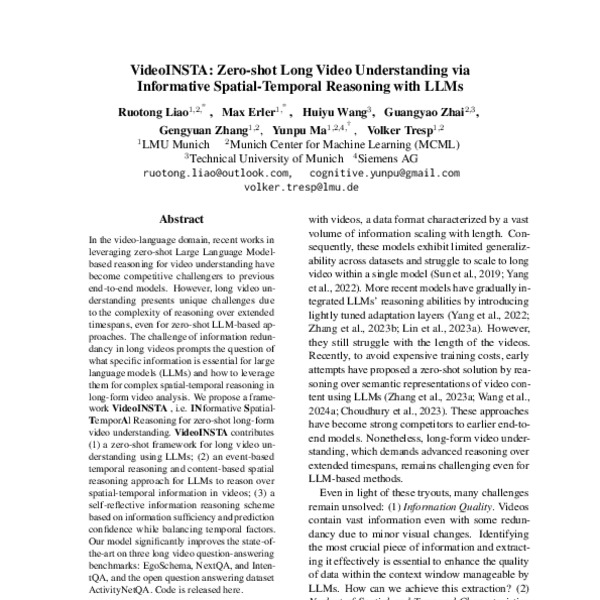VideoINSTA: Zero-shot Long Video Understanding via Informative Spatial-Temporal Reasoning with ...
