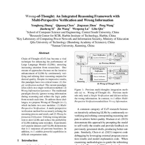 Wrong-of-Thought: An Integrated Reasoning Framework with Multi-Perspective Verification and ...