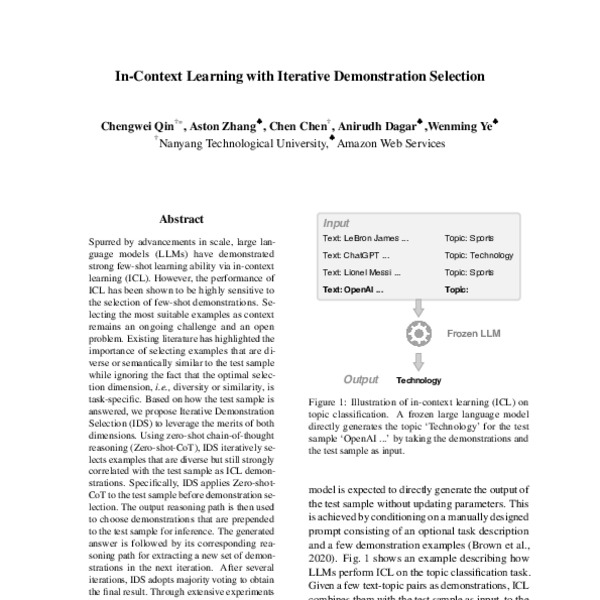 In-Context Learning with Iterative Demonstration Selection - ACL Anthology