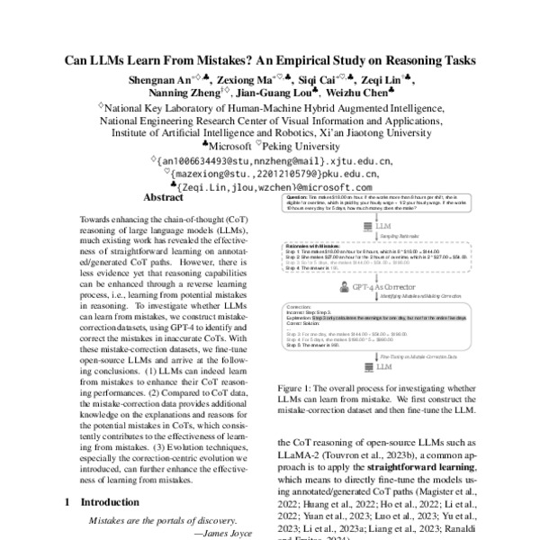 Can LLMs Learn From Mistakes? An Empirical Study on Reasoning Tasks - ACL Anthology