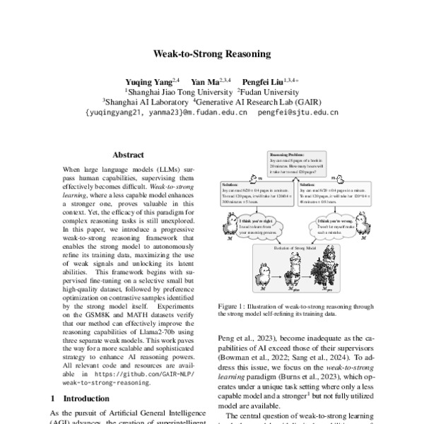 Weak-to-Strong Reasoning - ACL Anthology