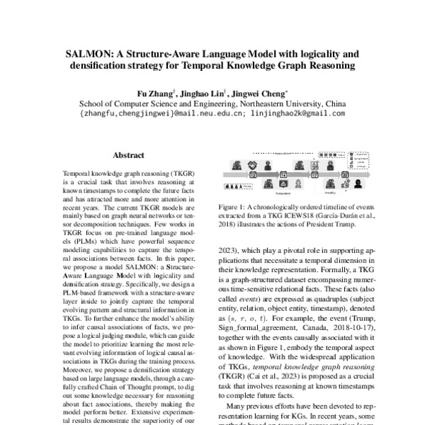 SALMON: A Structure-Aware Language Model with logicality and densification strategy for Temporal ...