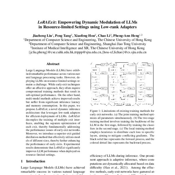 LoRAExit: Empowering Dynamic Modulation of LLMs in Resource-limited Settings using Low-rank ...