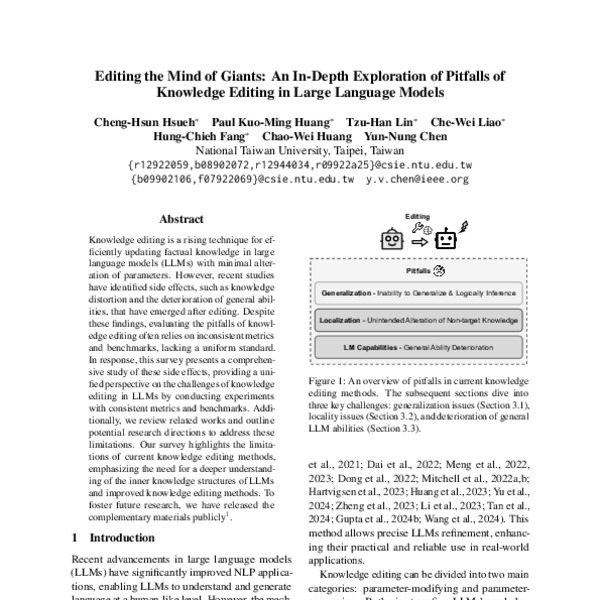 Editing the Mind of Giants: An In-Depth Exploration of Pitfalls of Knowledge Editing in Large ...