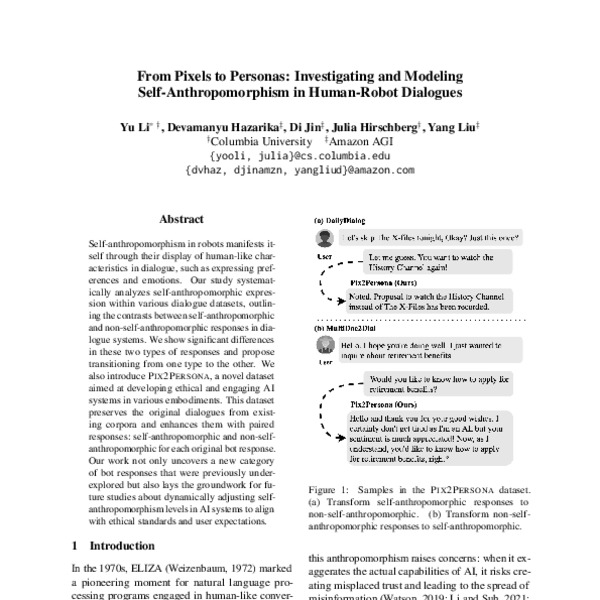 From Pixels to Personas: Investigating and Modeling Self ...