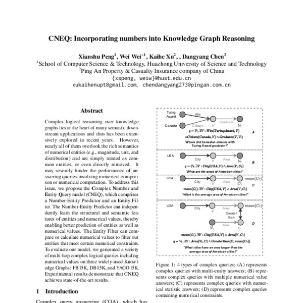 CNEQ: Incorporating numbers into Knowledge Graph Reasoning - ACL Anthology
