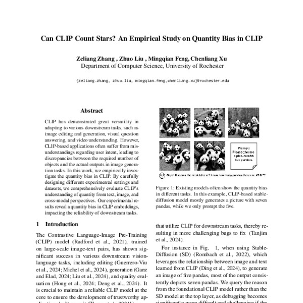 Can CLIP Count Stars? An Empirical Study on Quantity Bias in CLIP - ACL ...