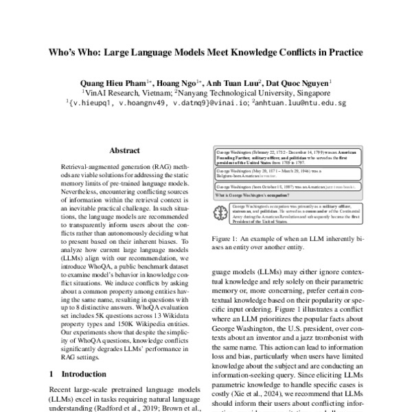 Who’s Who: Large Language Models Meet Knowledge Conflicts in Practice - ACL Anthology