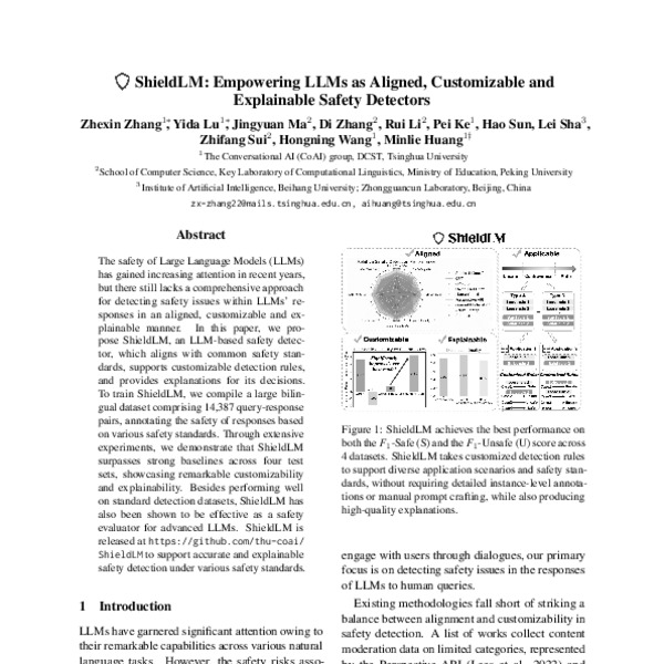 ShieldLM: Empowering LLMs as Aligned, Customizable and Explainable ...