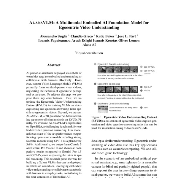 AlanaVLM: A Multimodal Embodied AI Foundation Model for Egocentric ...