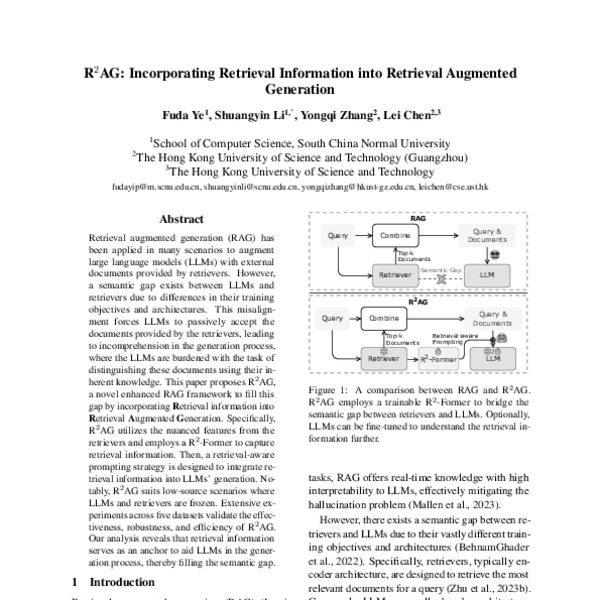 R2AG: Incorporating Retrieval Information into Retrieval Augmented Generation - ACL Anthology