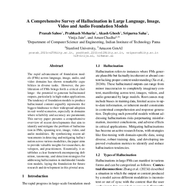 A Comprehensive Survey of Hallucination in Large Language, Image, Video and Audio Foundation ...