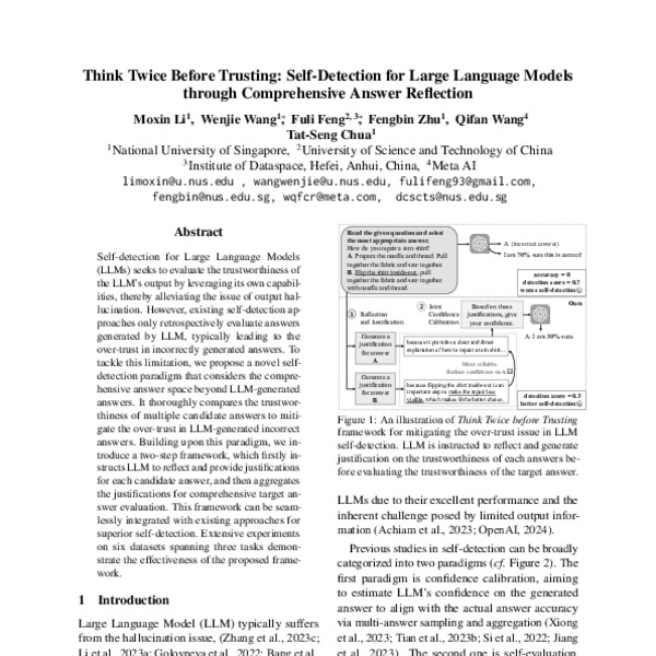Think Twice Before Trusting: Self-Detection for Large Language Models through Comprehensive ...