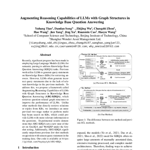 Augmenting Reasoning Capabilities Of Llms With Graph Structures In Knowledge Base Question