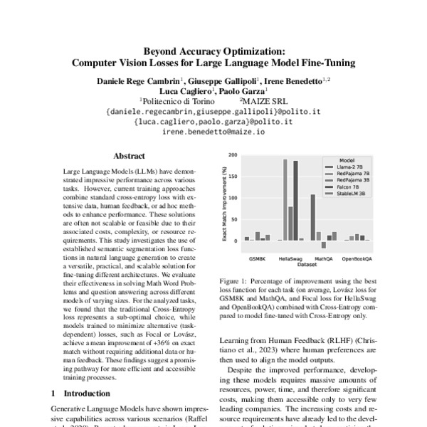 Beyond Accuracy Optimization: Computer Vision Losses for Large Language Model Fine-Tuning - ACL ...