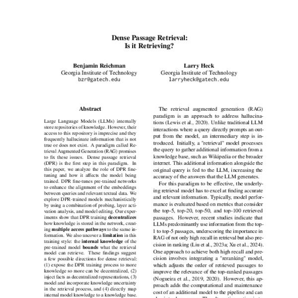 Dense Passage Retrieval: Is it Retrieving? - ACL Anthology