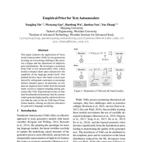 Empirical Prior for Text Autoencoders - ACL Anthology