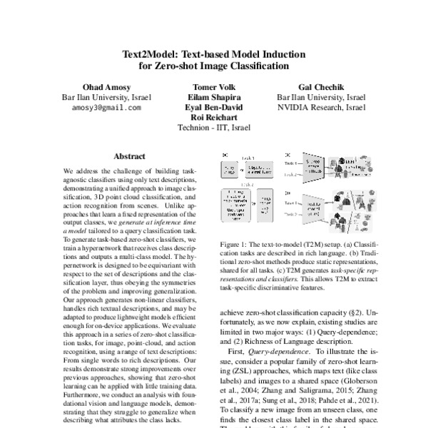 Text2Model: Text-based Model Induction for Zero-shot Image Classification - ACL Anthology
