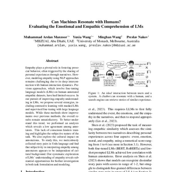 Can Machines Resonate with Humans? Evaluating the Emotional and ...