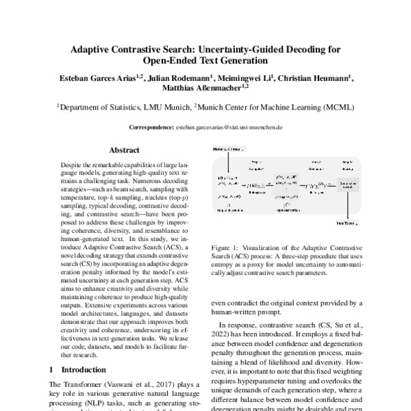 Adaptive Contrastive Search: Uncertainty-Guided Decoding for Open-Ended Text Generation - ACL ...