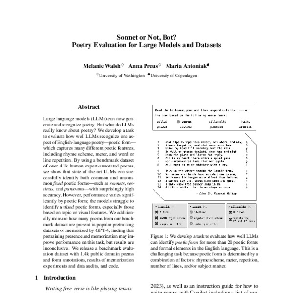 Sonnet or Not, Bot? Poetry Evaluation for Large Models and Datasets ...