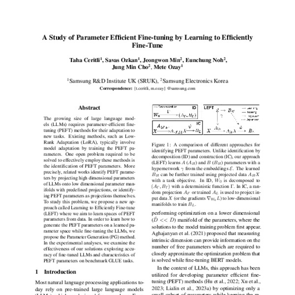 A Study of Parameter Efficient Fine-tuning by Learning to Efficiently Fine-Tune - ACL Anthology