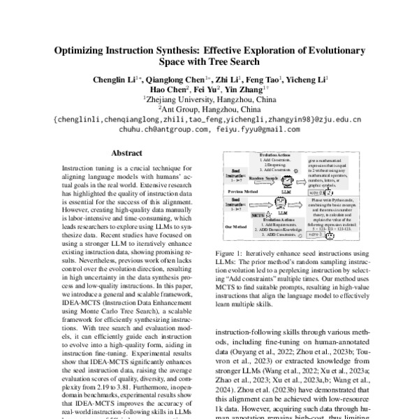 Optimizing Instruction Synthesis: Effective Exploration of Evolutionary Space with Tree Search ...