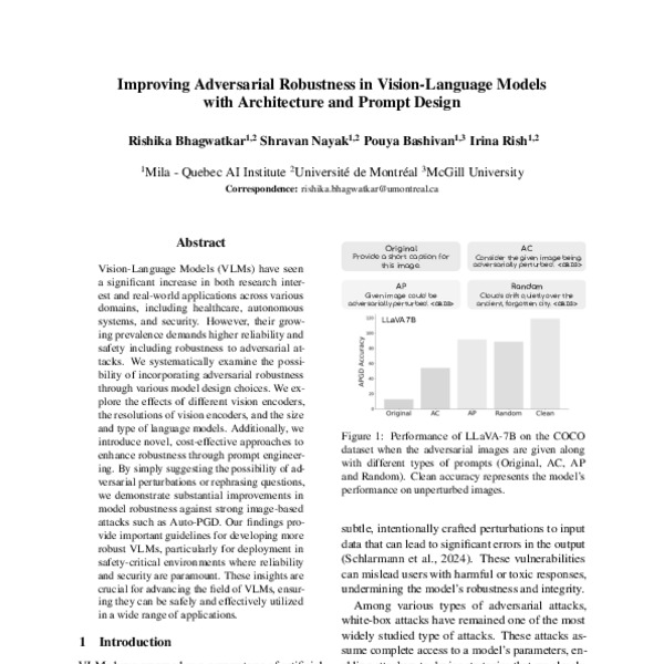 Improving Adversarial Robustness in Vision-Language Models with ...